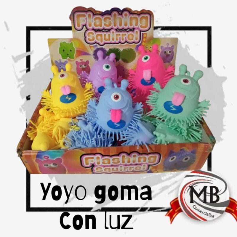 SQUISHY YOYO GOMA BURLON FLUO CON LUZ – MB Comercializa