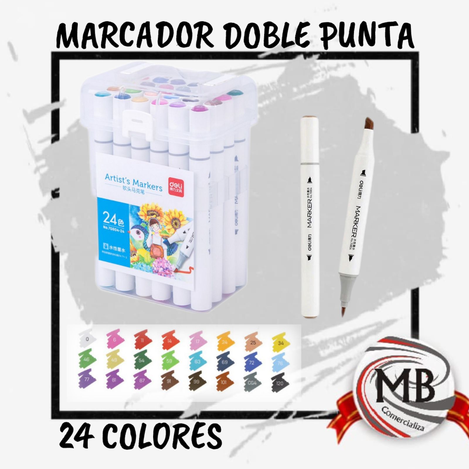 MARCADORES DOBLE PUNTA X24 COLORES – MB Comercializa