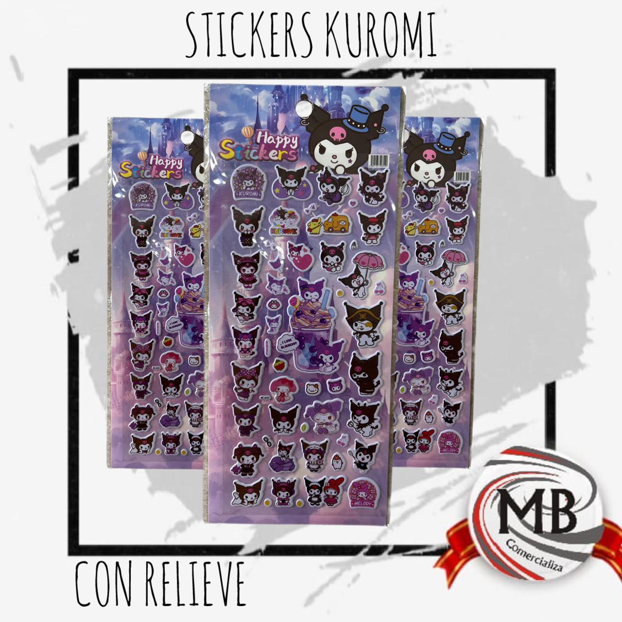 STICKERS KUROMI CON RELIEVE – MB Comercializa