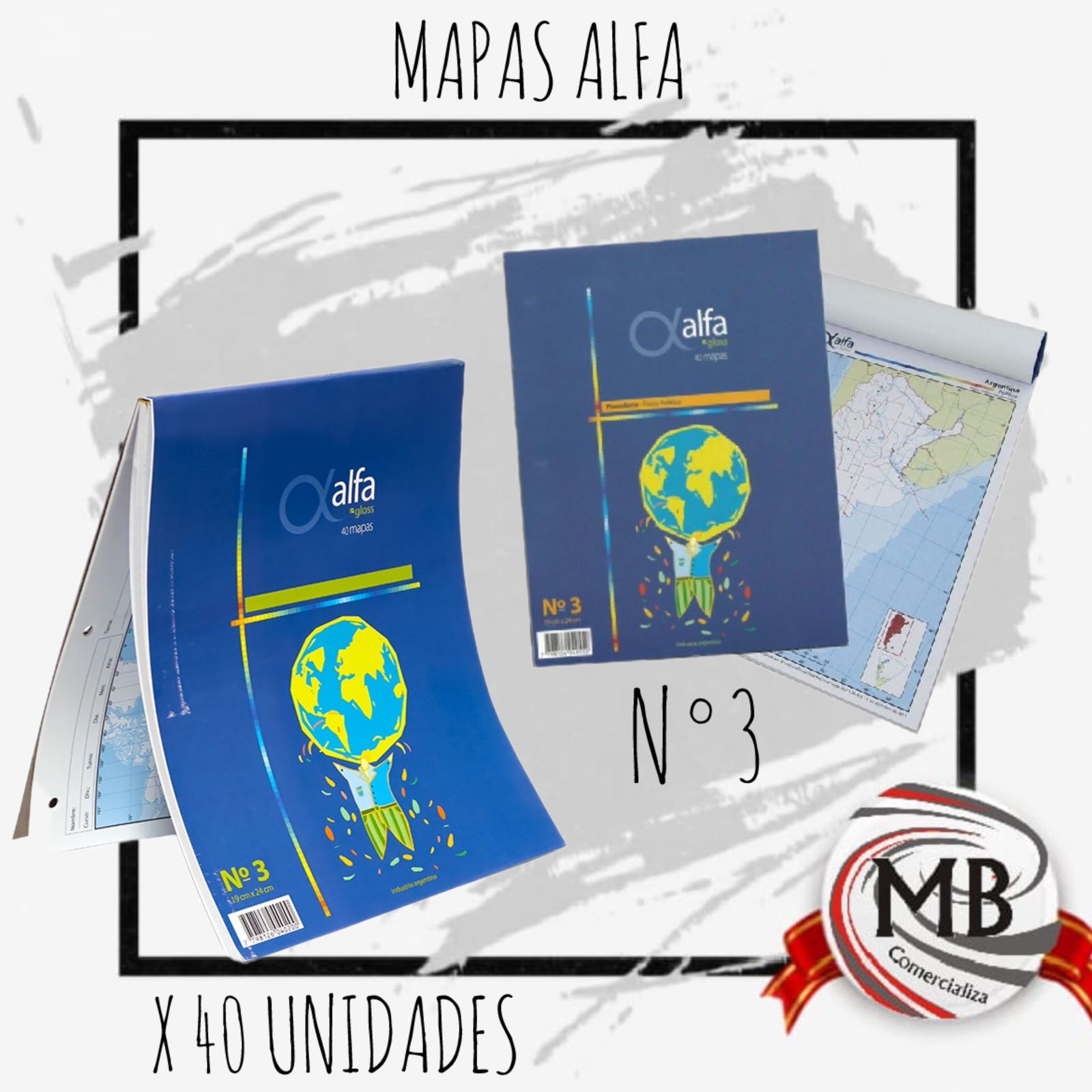 MAPAS ALFA Nº3 X40 UNIDADES – MB Comercializa