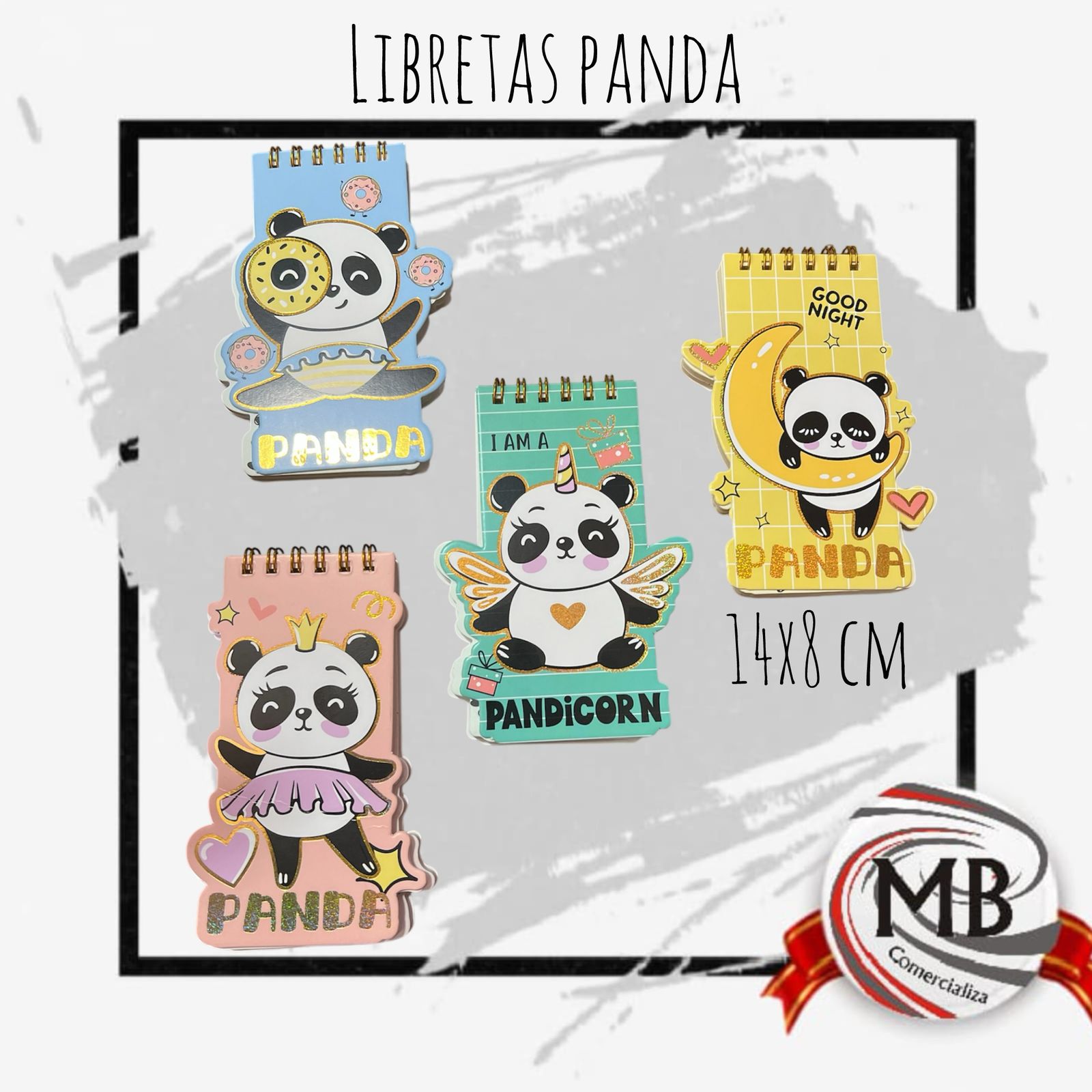 LIBRETAS-ANOTADORES PANDA 14X8 CM – MB Comercializa